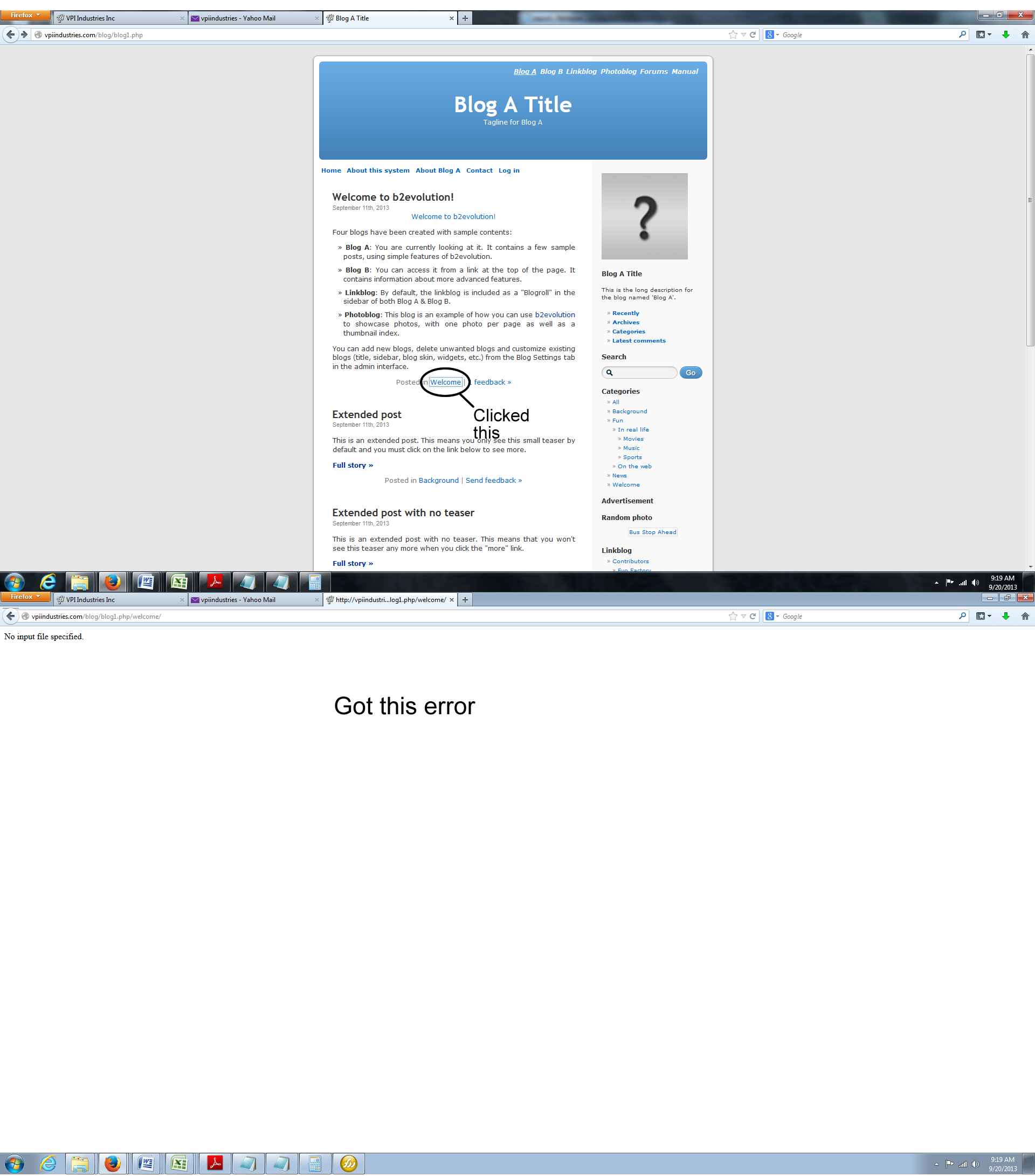 No Input File Specified
